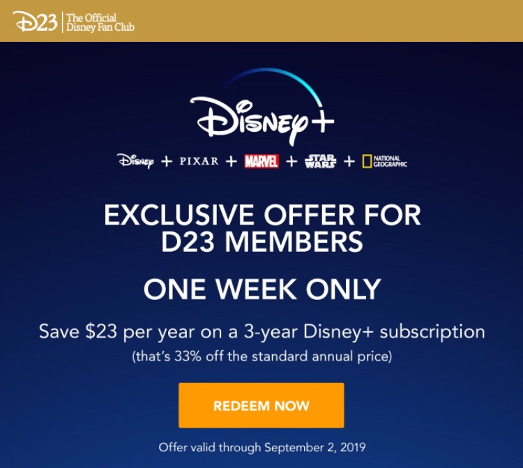 Disney+ Exclusive D23 Members Discount Available to General Members ...